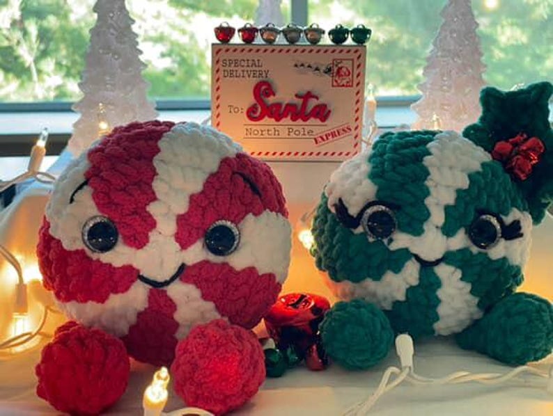 Peppermint Buddy Crochet Pattern | Amigurumi Plush PDF | Christmas ...