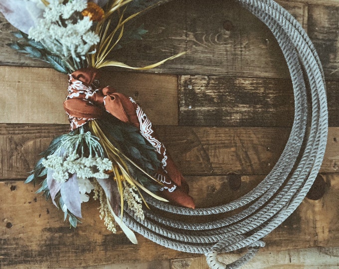 Rope Wreath Western Wreath Lariat Wreath Lasso Wreath - Etsy