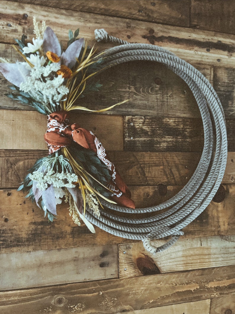 Rope Wreath Western Wreath Lariat Wreath Lasso Wreath - Etsy