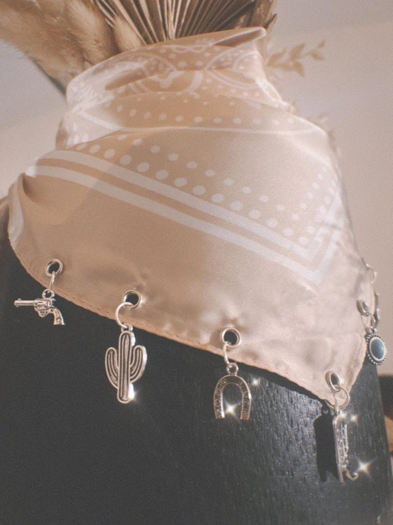 Charmed Outlaw Bandana: Satin Silk, Country Western Style - Etsy