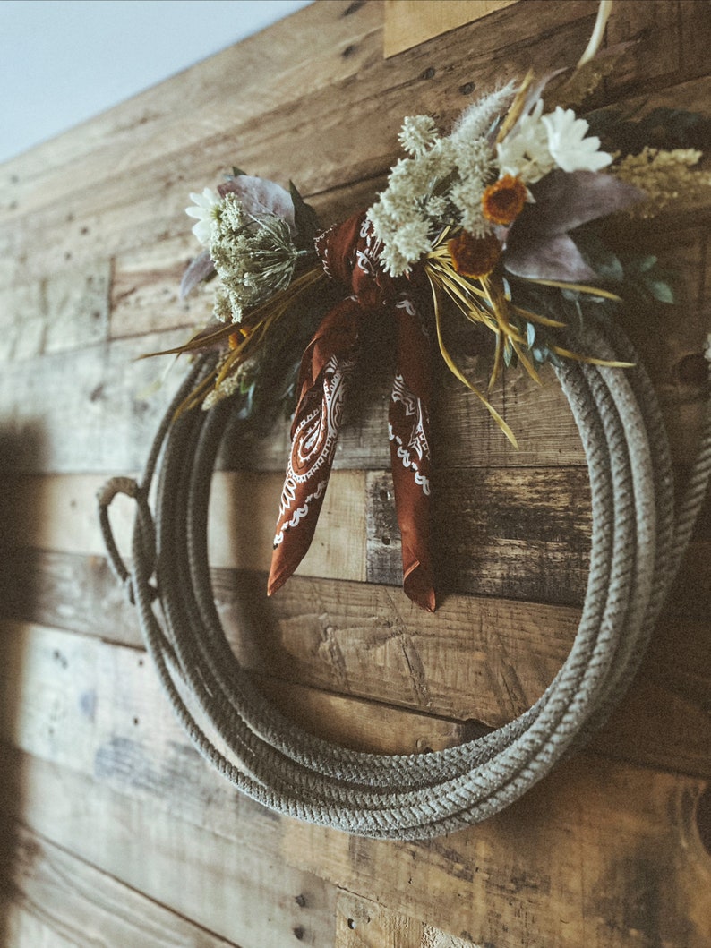 Rope Wreath Western Wreath Lariat Wreath Lasso Wreath - Etsy