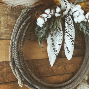 Rustic Western Rope Lasso Lariat Wreath - Authentic Handcrafted Home ...