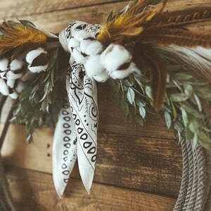 Rustic Western Rope Lasso Lariat Wreath - Authentic Handcrafted Home ...