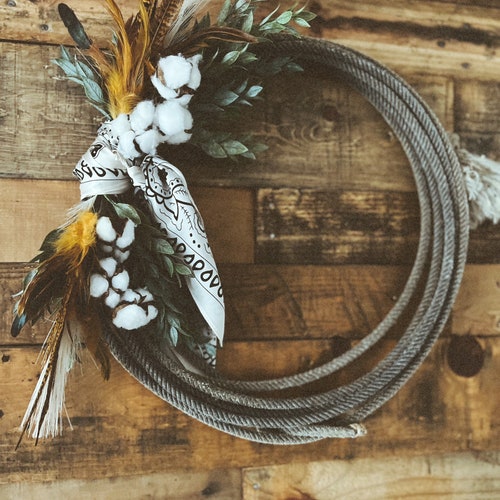 Lariat Wreath/ Lasso Wreath/ Rope Wreath/ Farmhouse Wreath/ - Etsy