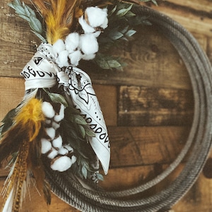 Rustic Western Rope Lasso Lariat Wreath - Authentic Handcrafted Home ...
