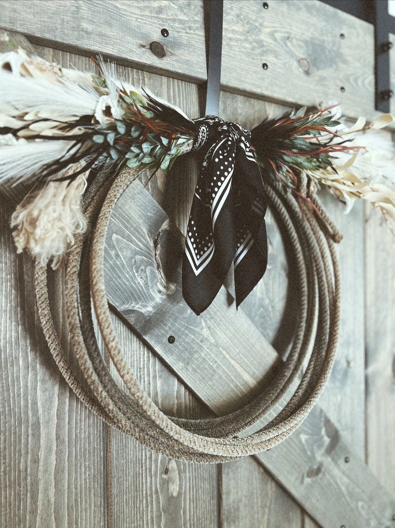 Rope Wreath, Western Wreath, Lariat Wreath,lasso Wreath,western Wreath ...