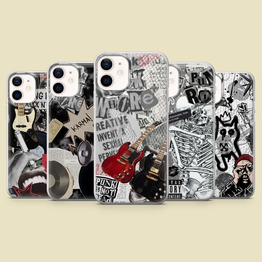 Grunge Phone Case Punk Rock Emo Cover for iPhone 17pro, 16, 15, 14, 13 ...