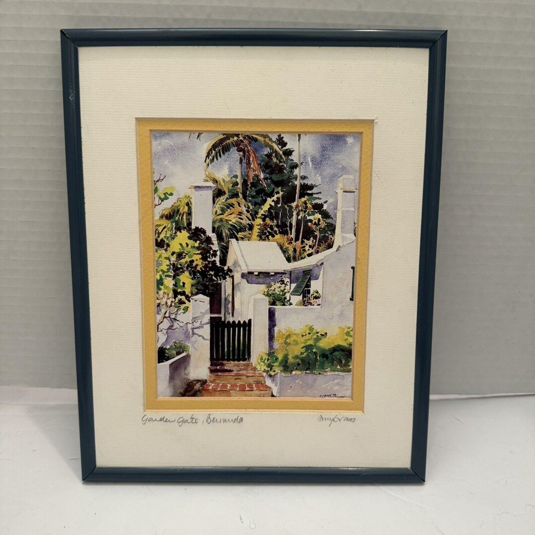 Signed Print W/ Double Matting Signed by Artist & Title "garden Gate ...