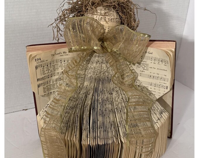 Handmade Guardian Angel From the Hymnbook-christmas Decor - Etsy