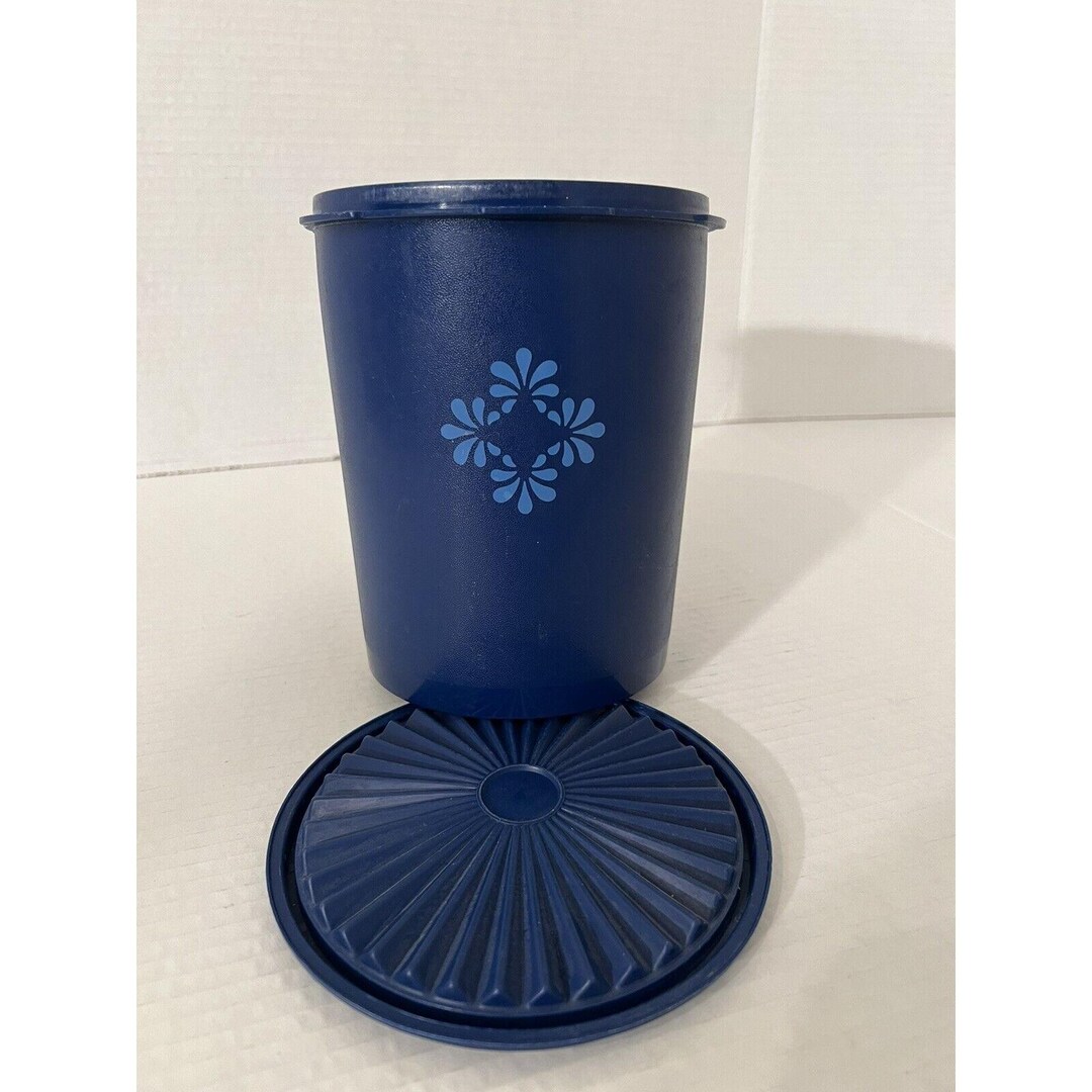 Vintage Tupperware Canister Blue 809-6 W/lid 810-18 - Etsy