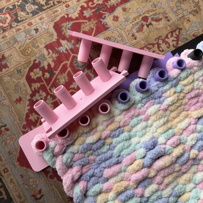 Chunky Blanket Loom | Custom Size Loom for Knitting | Foldable ...