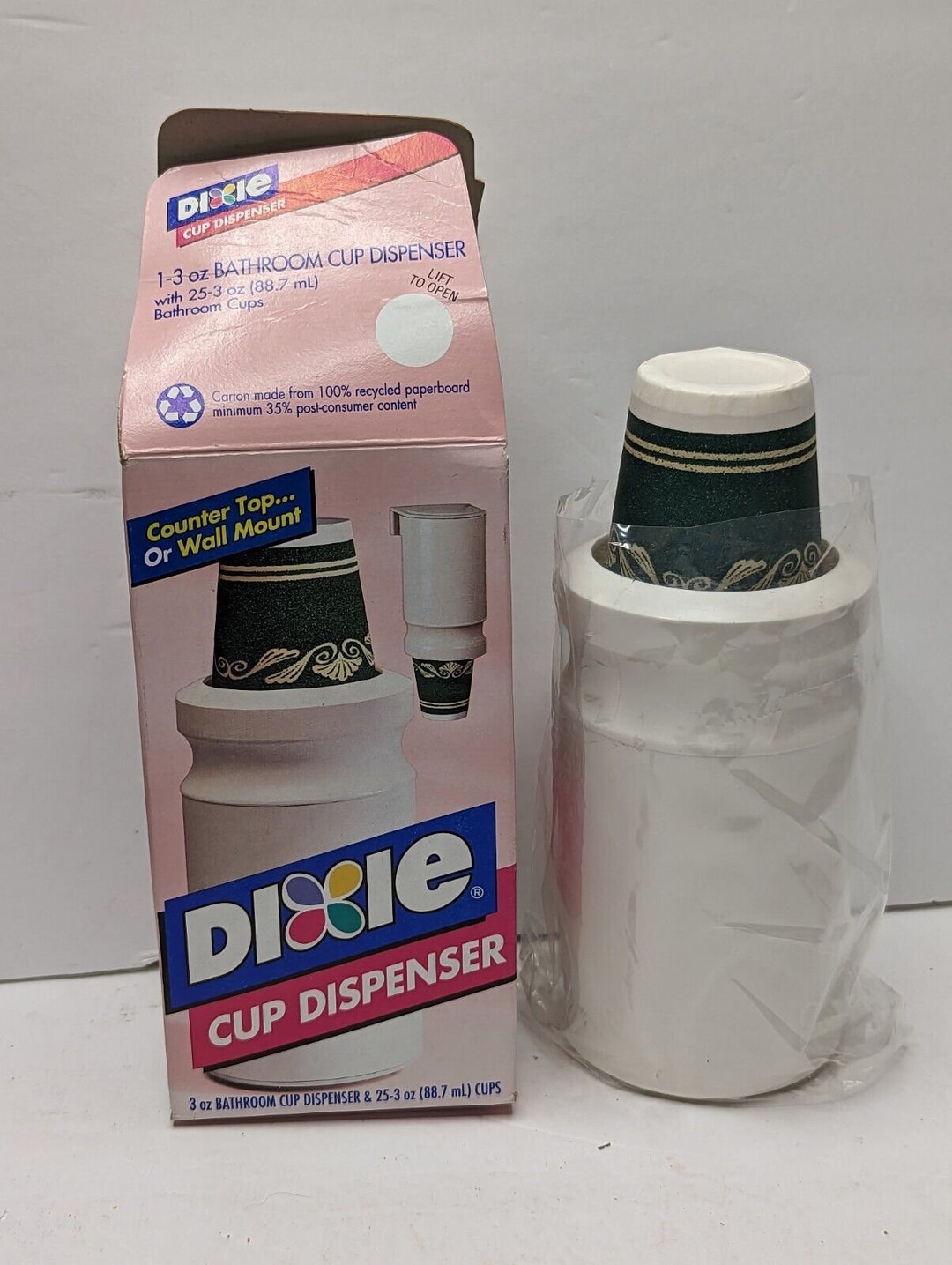Dixie Cup Dispenser Countertop or Wall Mount 24 Cups 3oz 80s Vintage - Etsy