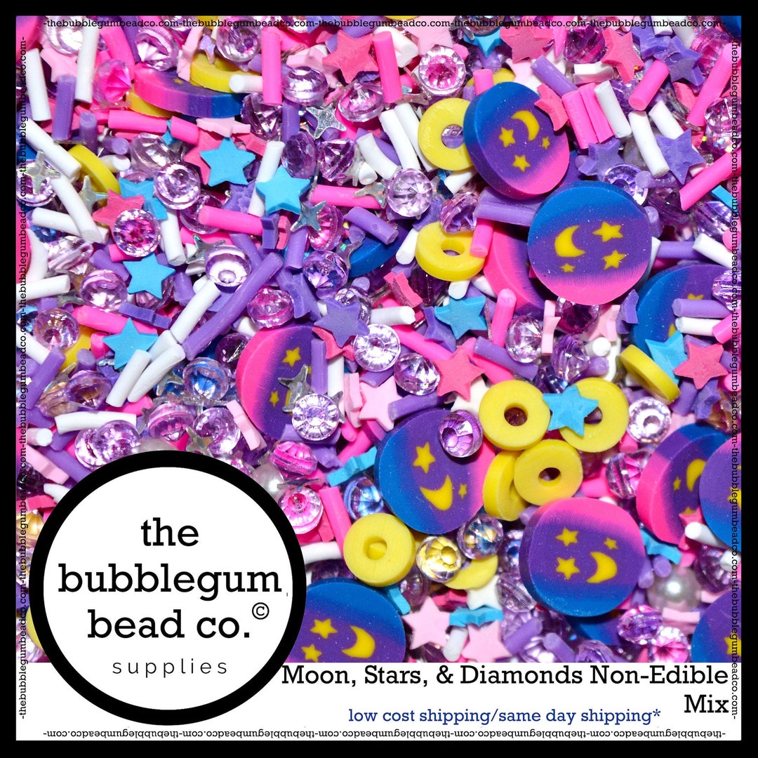 STARS-N-MOONS Polymer Clay Sprinkle Mix Clay Slices Faux - Etsy