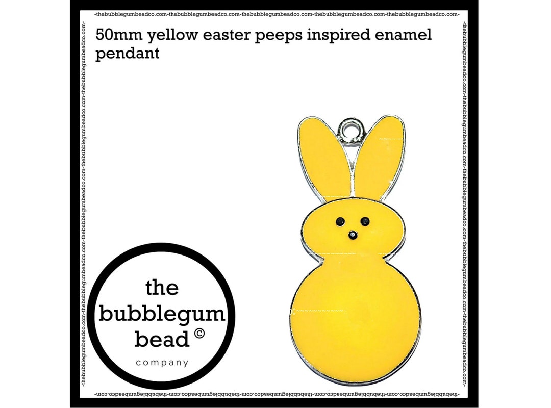 50mm-yellow PEEP BUNNY Rabbit Rhinestone/enamel Pendant, Key Chain ...