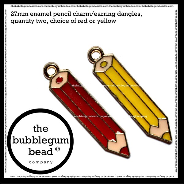 Pencil Charm - Etsy