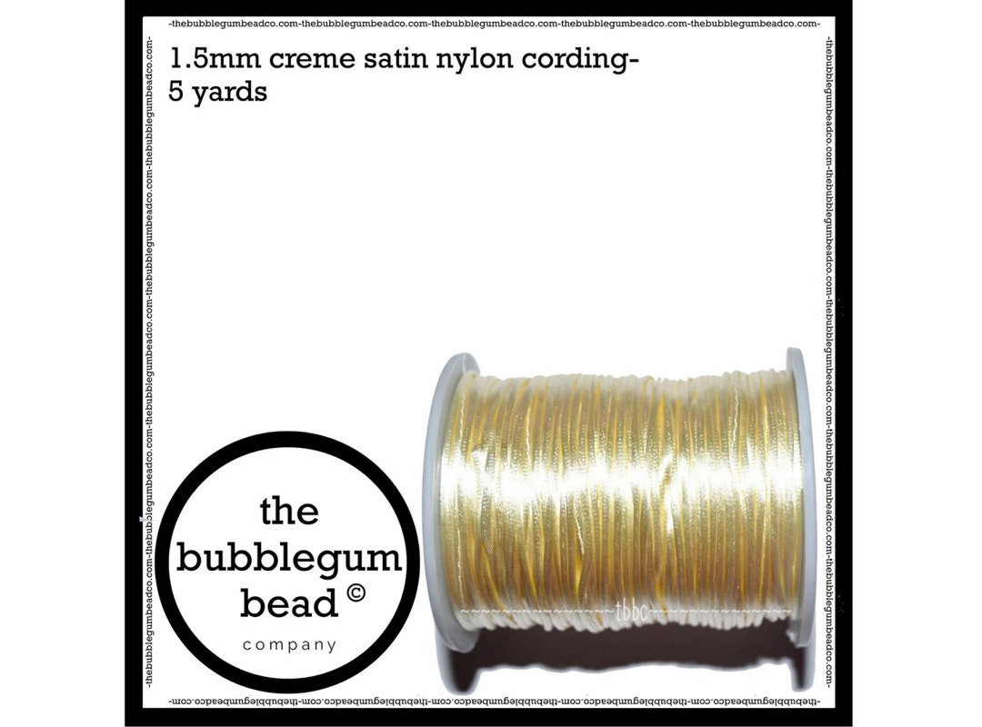 1.5mm CREAM NYLON SATIN Cording, 5 Yards Jewelry Cord String Macrame - Etsy