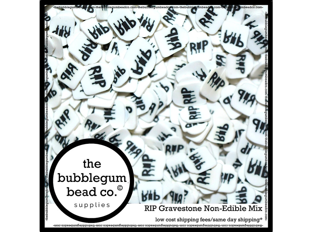 RIP GRAVESTONE HALLOWEEN Polymer Clay Sprinkle Mix, Faux Food/candy Mix ...