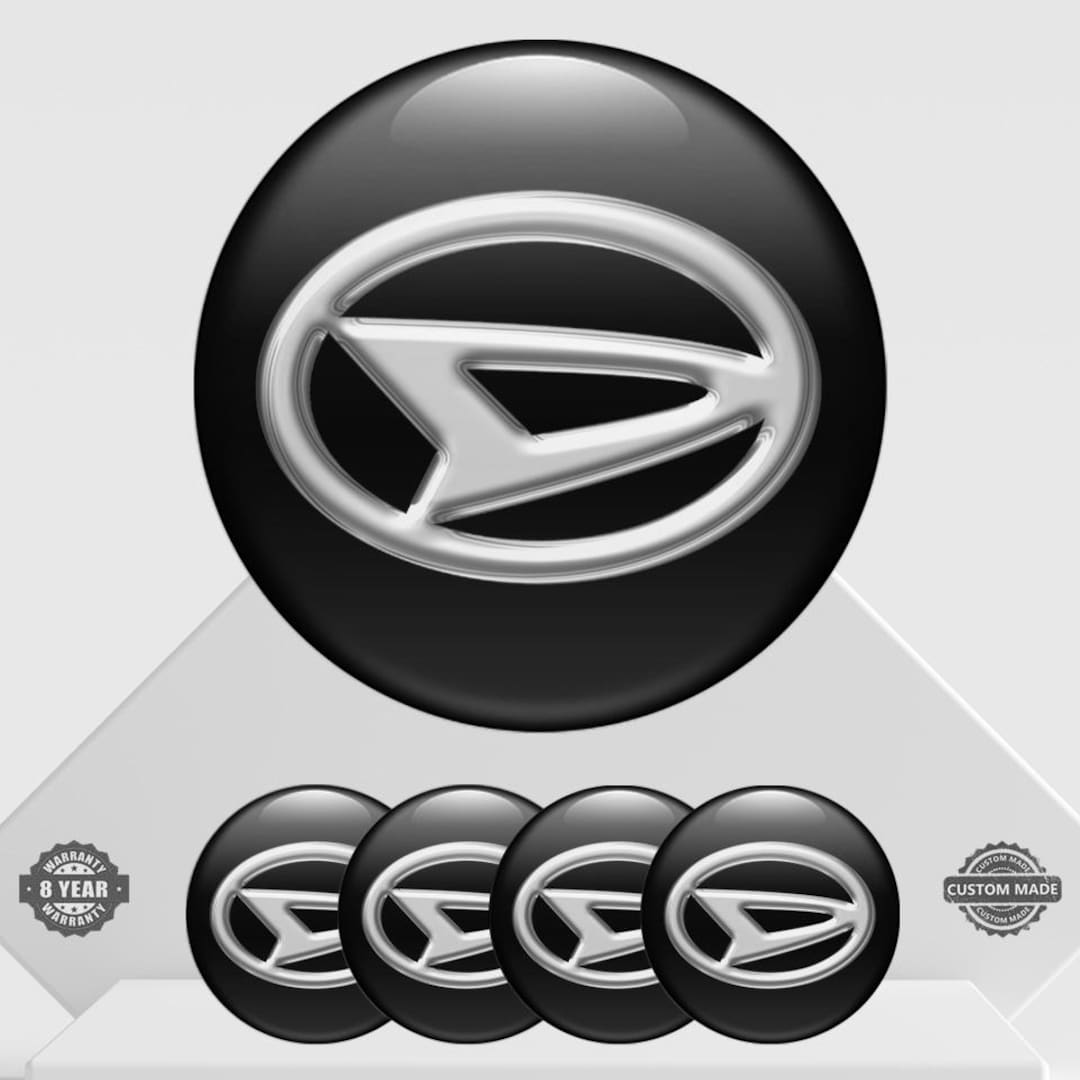 Daihatsu Stickers Wheel Center Caps Rims Domed Logo Hub Emblem Badges ...