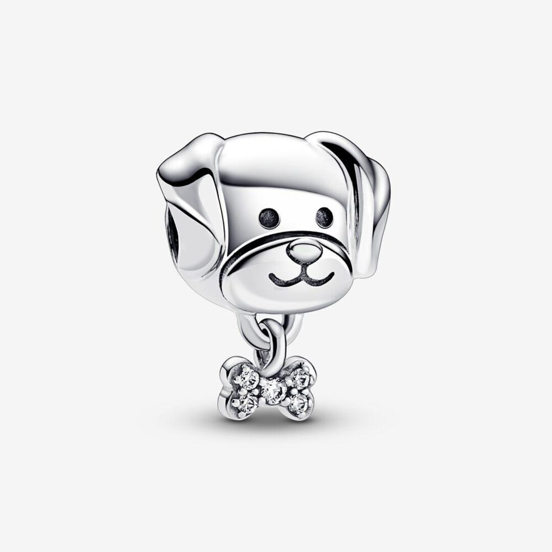 Charm de plata para perro con huesos de Pandora - Etsy México