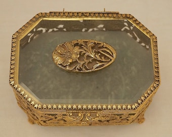 Gold trinket box | Etsy