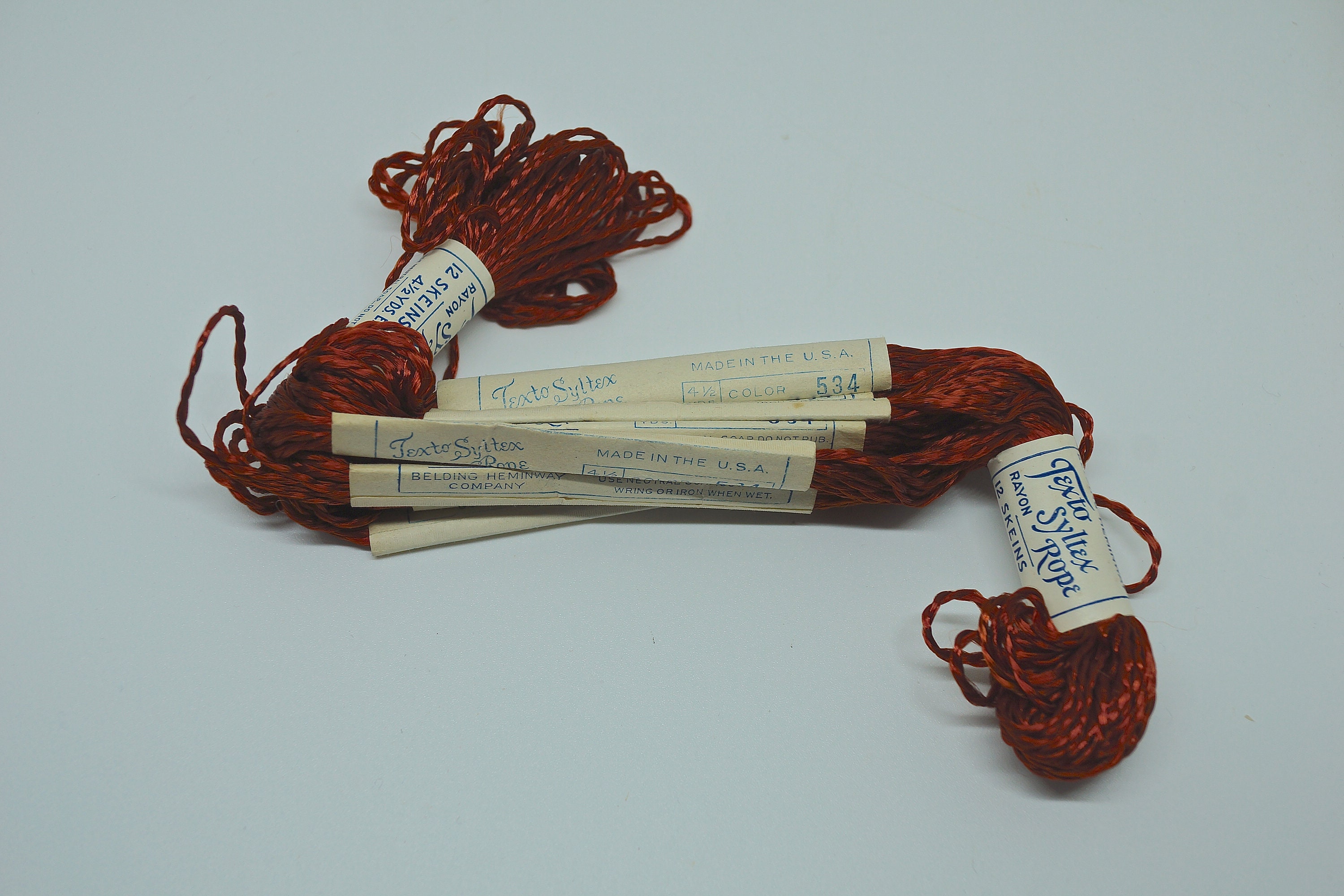 Antique Belding Heminway Co. Hand Embroidery Thread. Multiple Skeins of ...