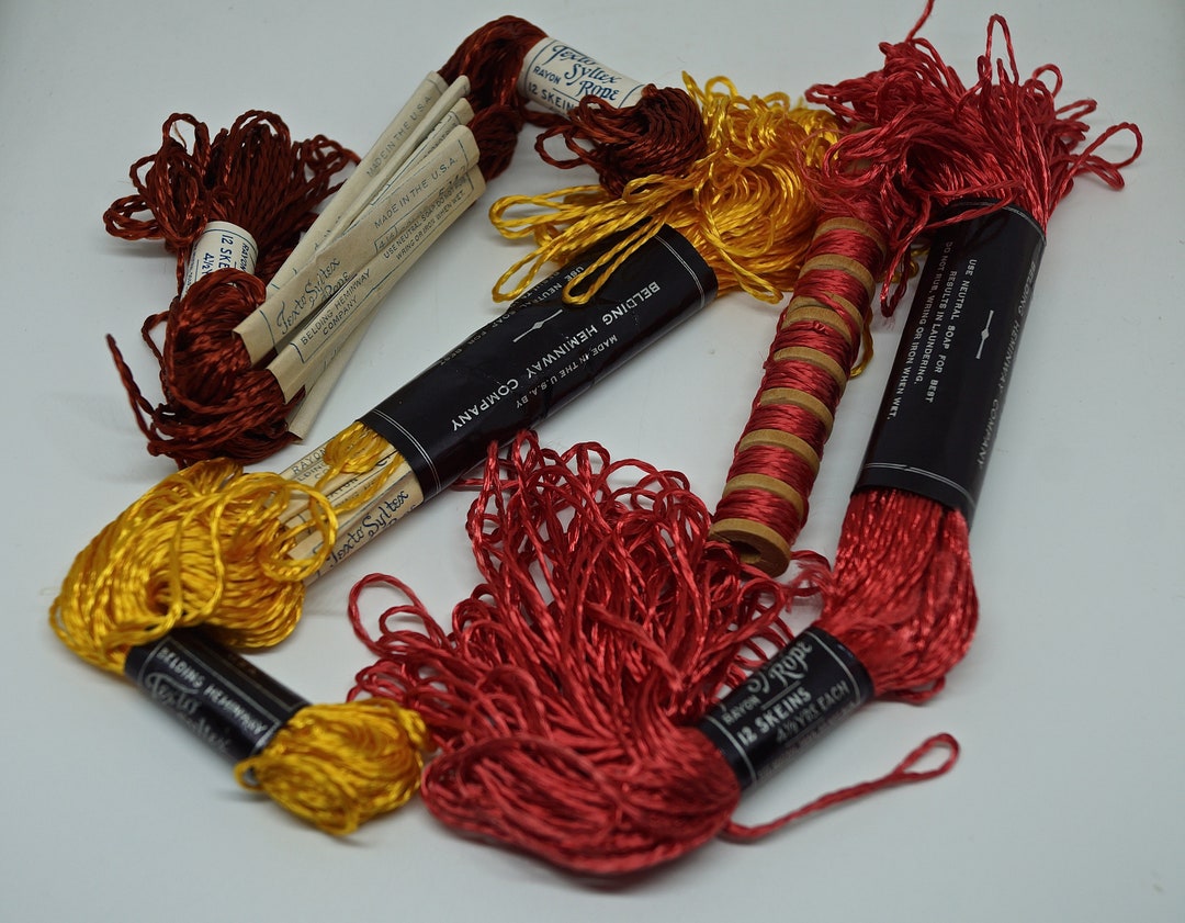 Antique Belding Heminway Co. Hand Embroidery Thread. Multiple Skeins of ...