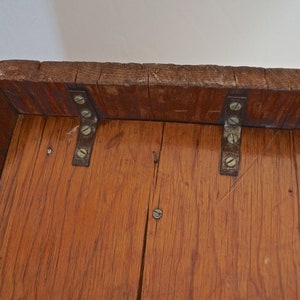 Rustic Old Primitive Wood Stool. Distressed Wooden Foot Stool / Small ...