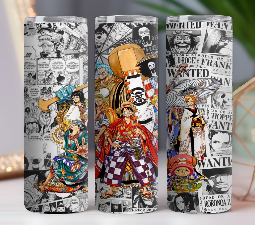 Anime One Character Piece Luffy 20 OZ Tumbler Wrap Design, Digital ...