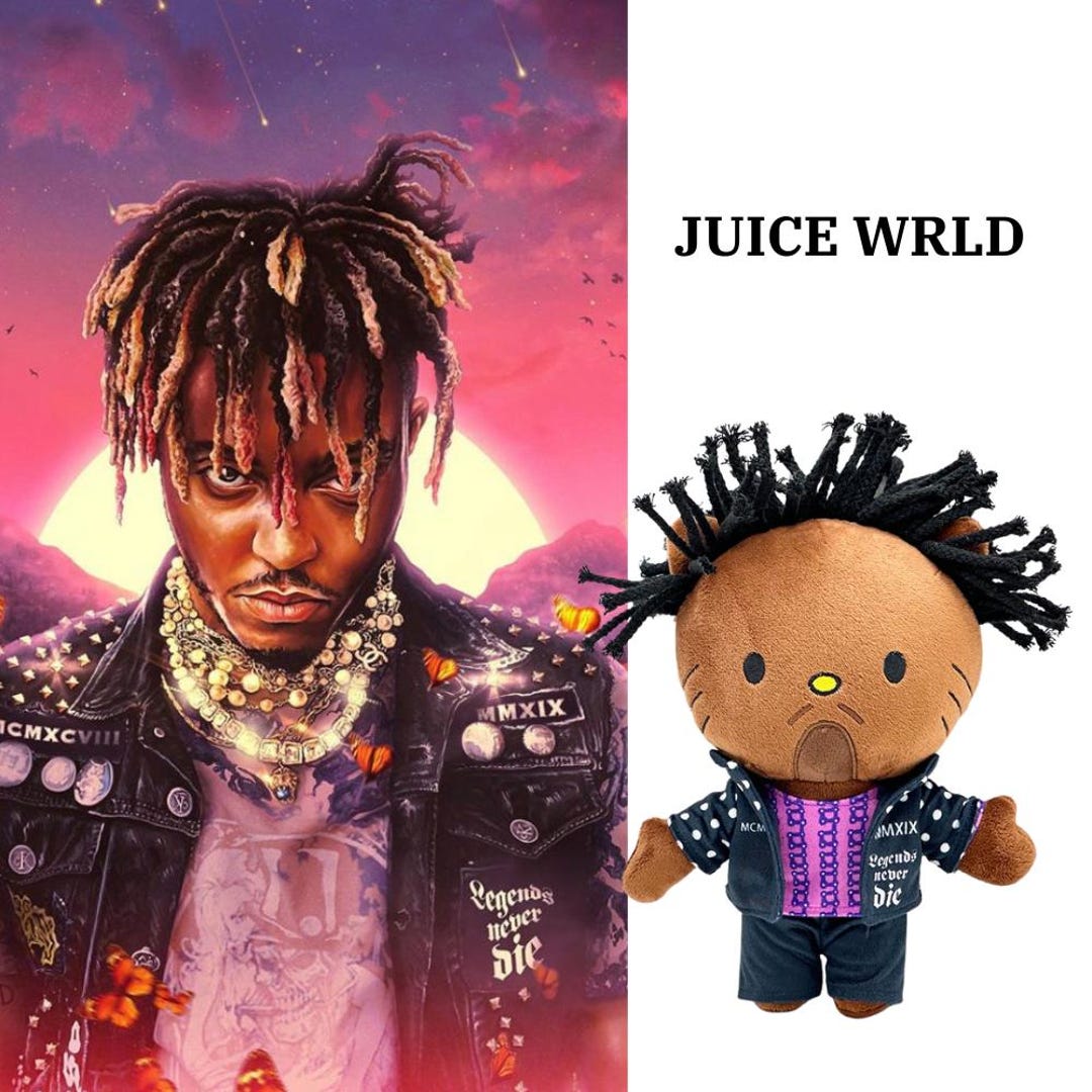 Hello Kitty Juice Wrld Plush Doll Figure Stuffed Toys, Hello Kitty ...