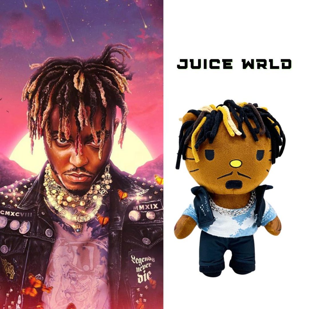 Hello Kitty Juice Wrld Plush Doll Figure Stuffed Toys, Hello Kitty ...