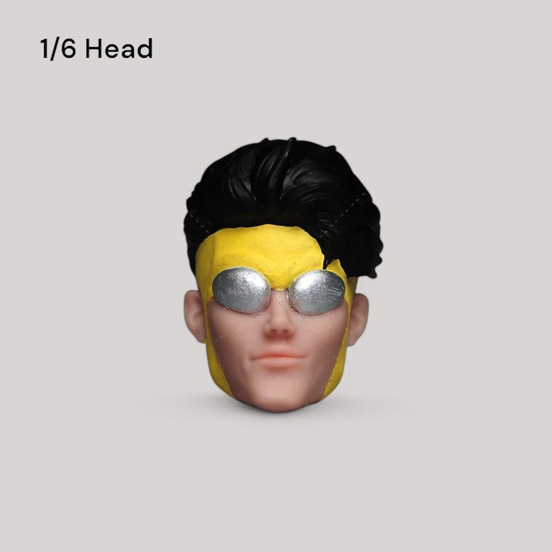 1/12 Scale Invincible Hero Head Sculpt – Anime Male Character for 12 ...
