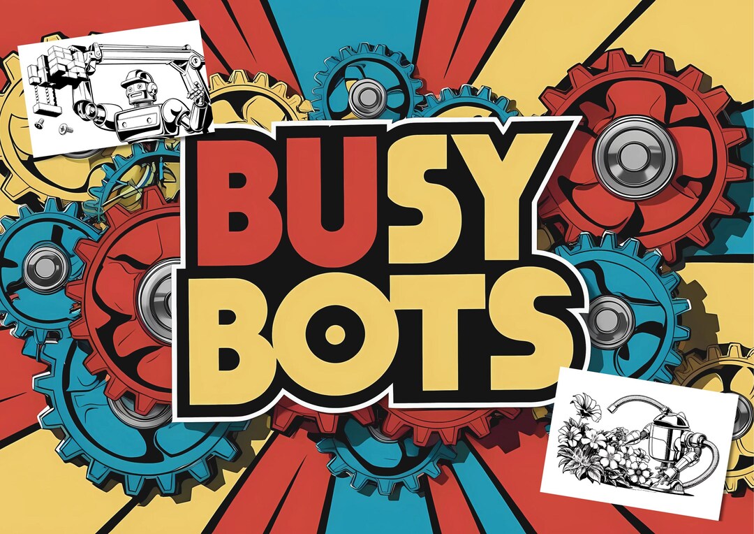 Robot Coloring Book: Cartoon Bots, Fun Crafts (digital Download) - Etsy ...