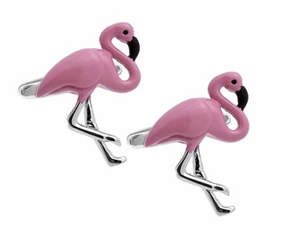 Pink Flamingo Cufflinks, Tropical Bird Cuff Links (pair) Lifetime ...
