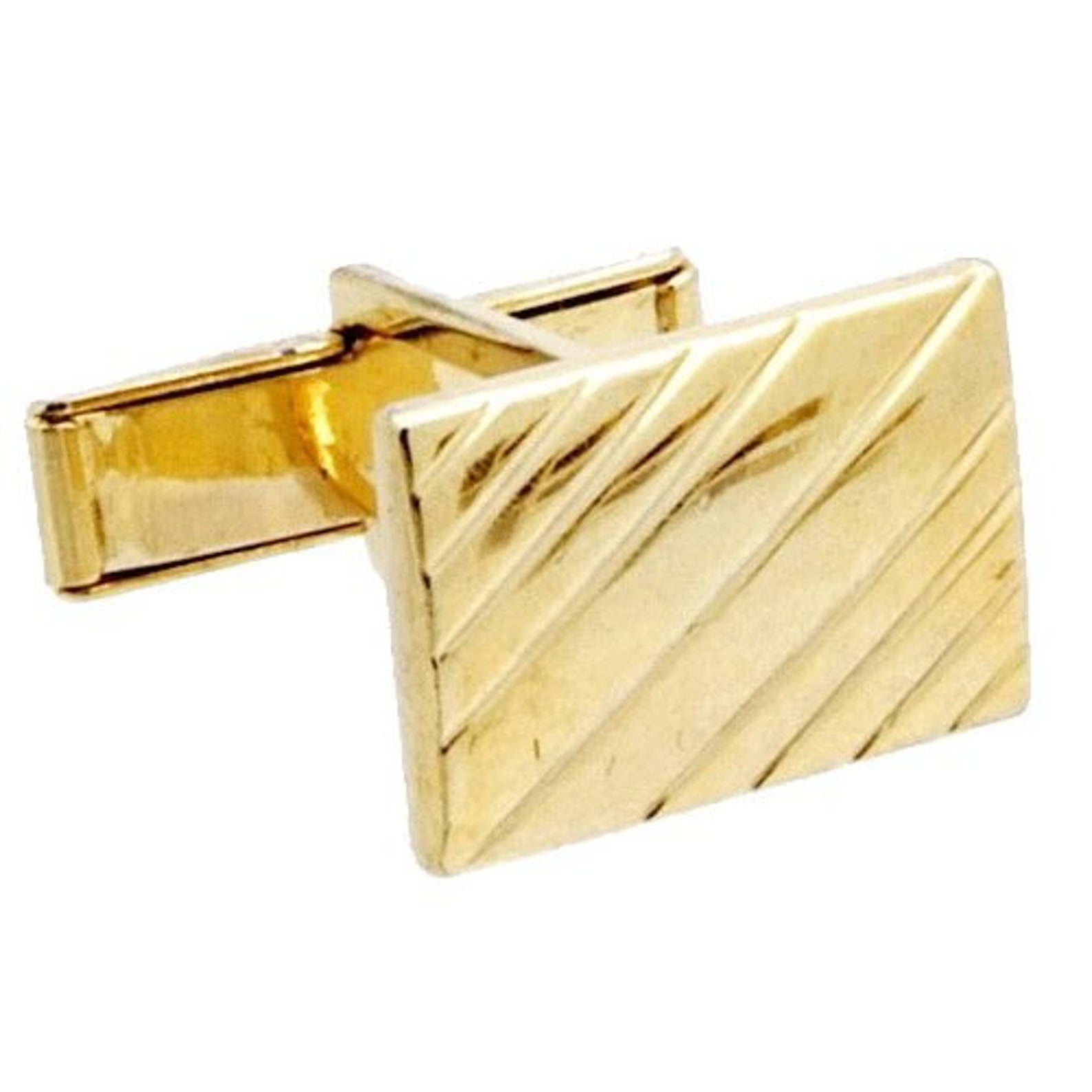 Antique/vintage Gold Tone Rectangle Cufflinks #1414 - Etsy