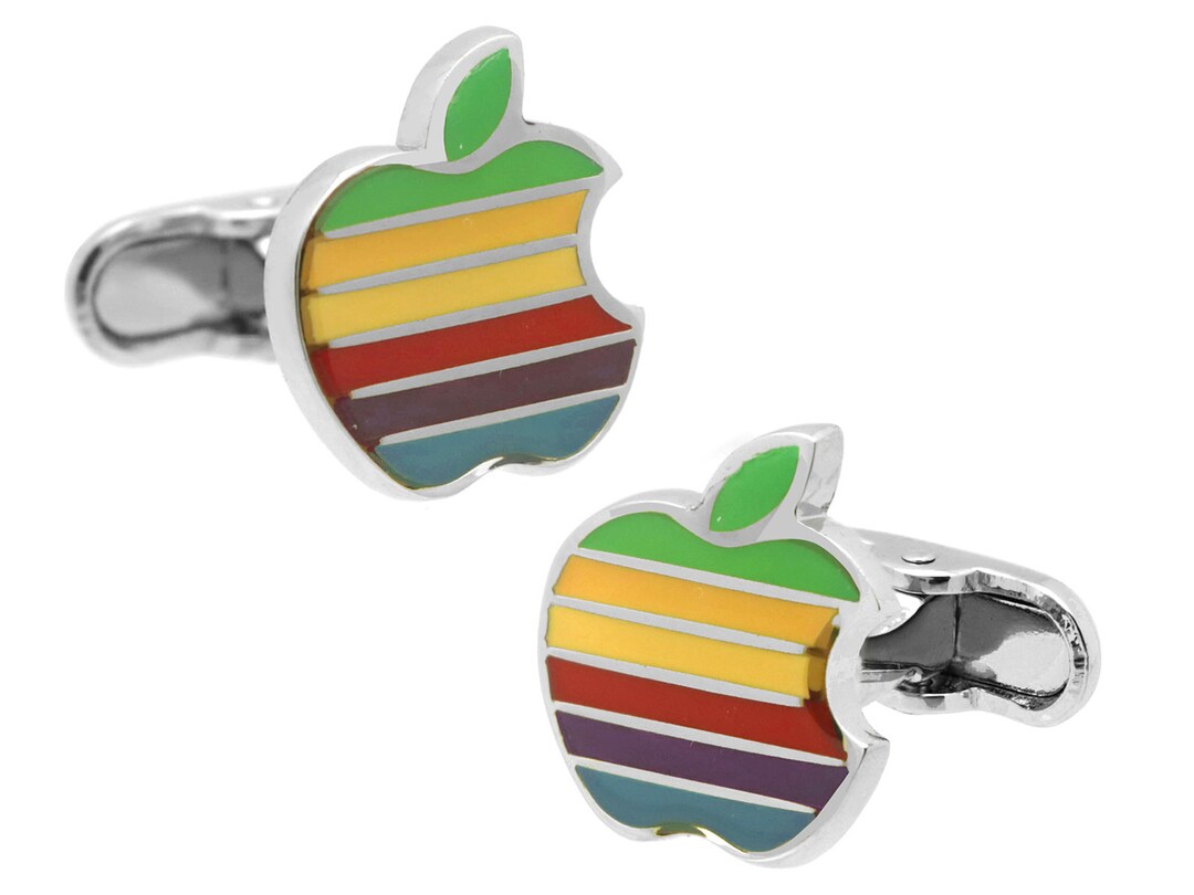 Apple Rainbow Cufflinks - Etsy