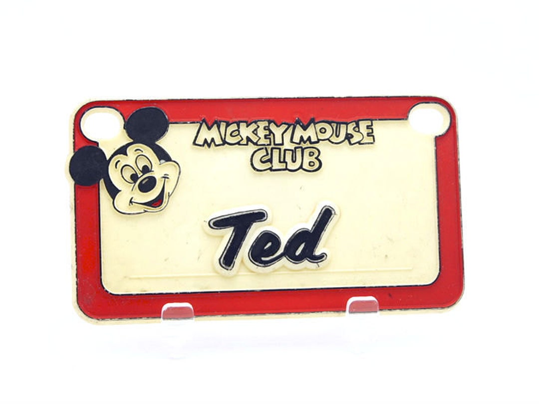 Vintage Mickey Mouse Bicycle License Plates Ted - Etsy