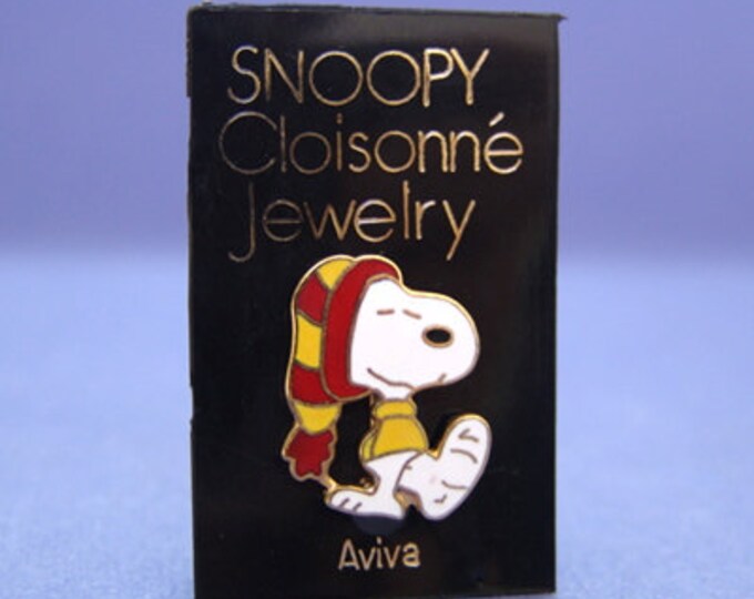 Vintage Aviva 1970's Snoopy Cloisonne Pin on Cards - Etsy