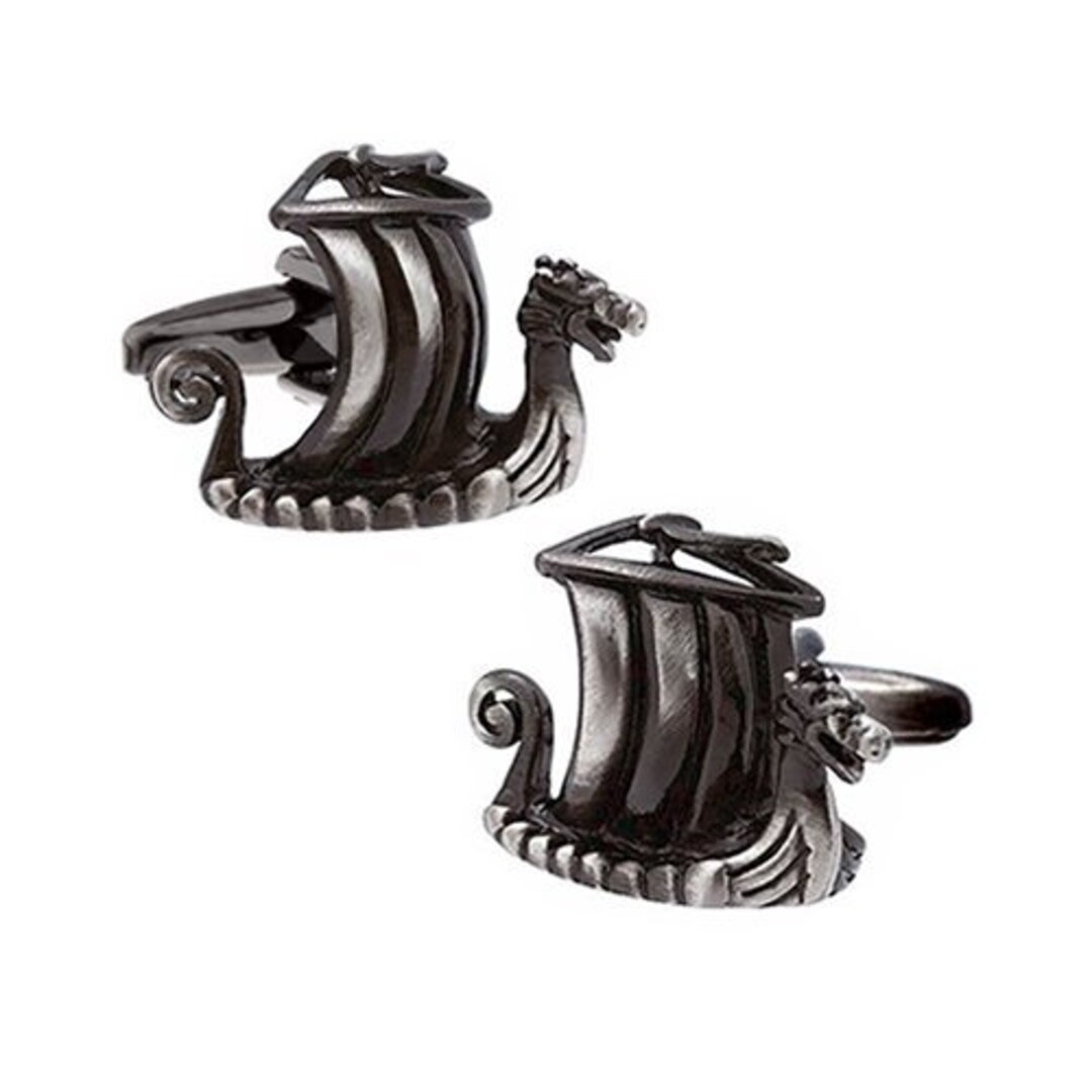 Antique Finish Viking Longboat Cufflinks - Etsy