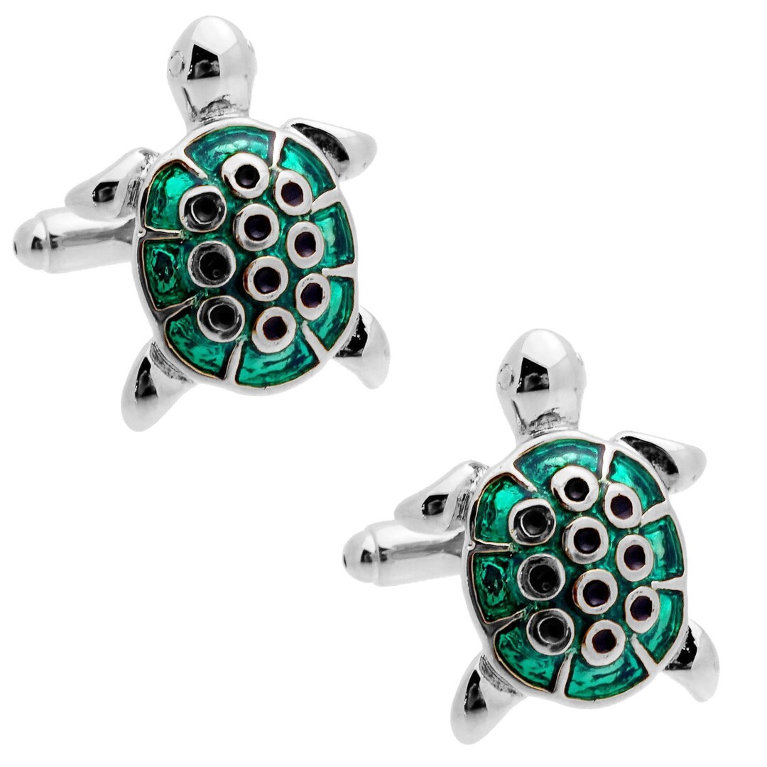 Good Luck Silver Turtle Cufflinks - Etsy