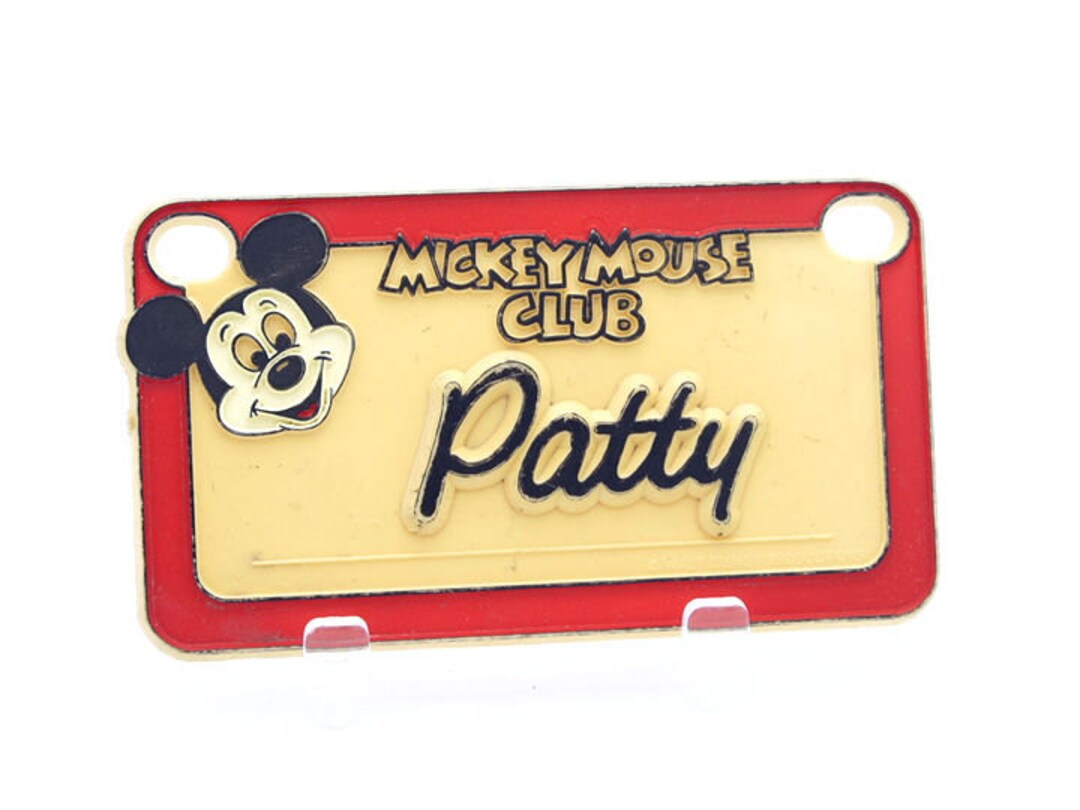 Vintage Mickey Mouse Bicycle License Plates Patty - Etsy
