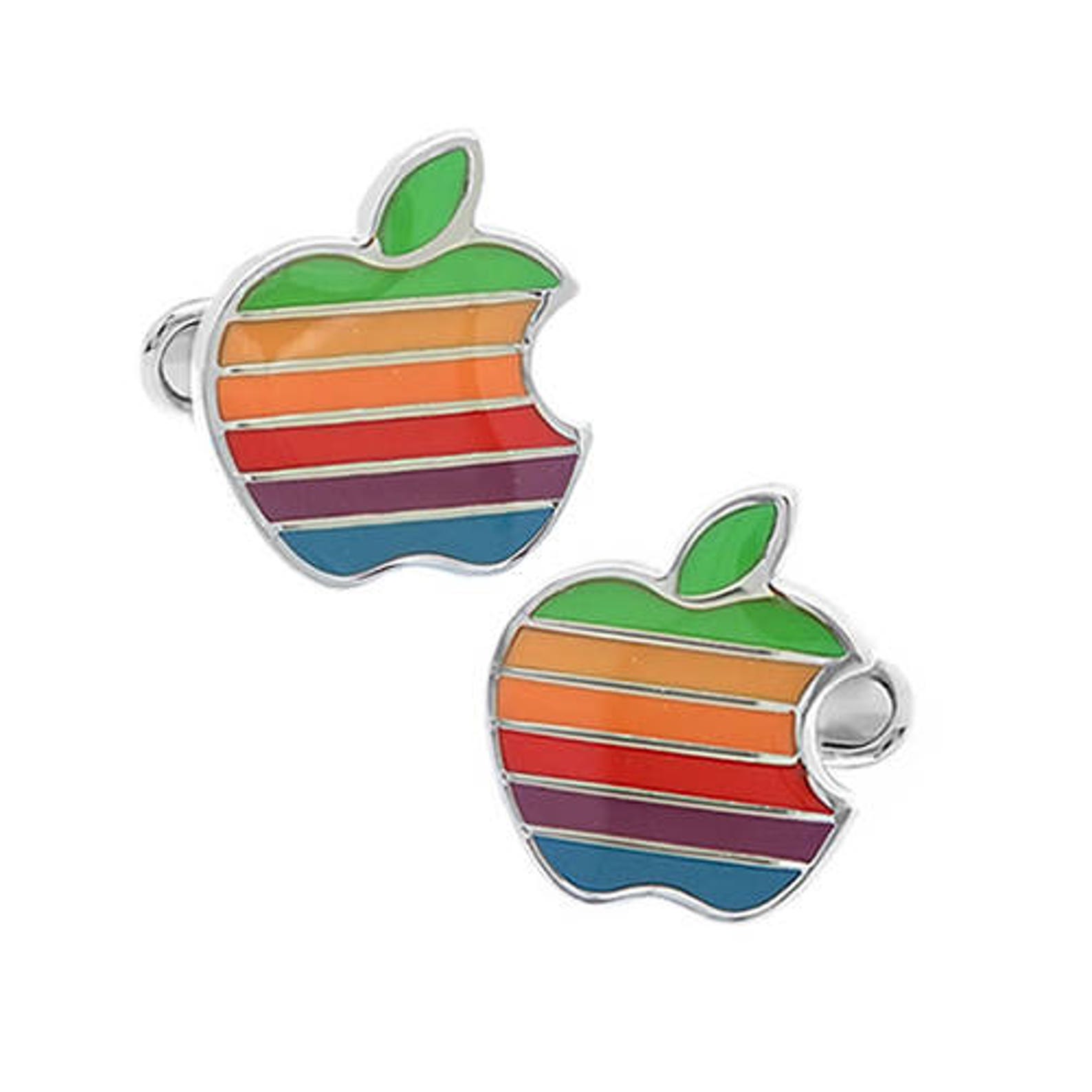 Apple Rainbow Cufflinks - Etsy