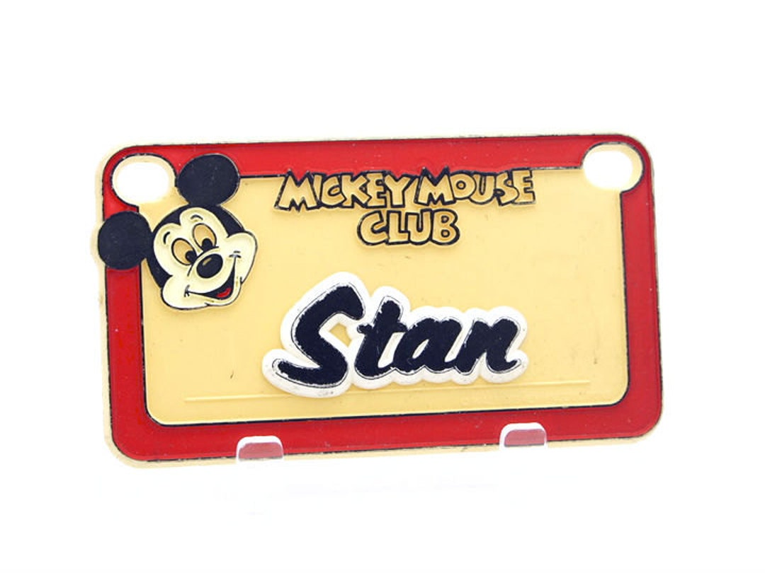 Vintage Mickey Mouse Bicycle License Plates Stan - Etsy
