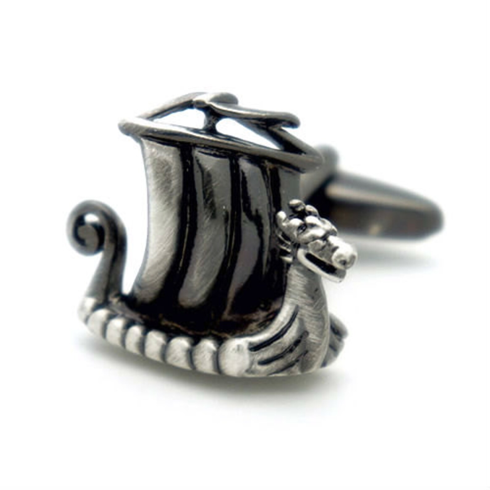 Antique Finish Viking Longboat Cufflinks | Etsy
