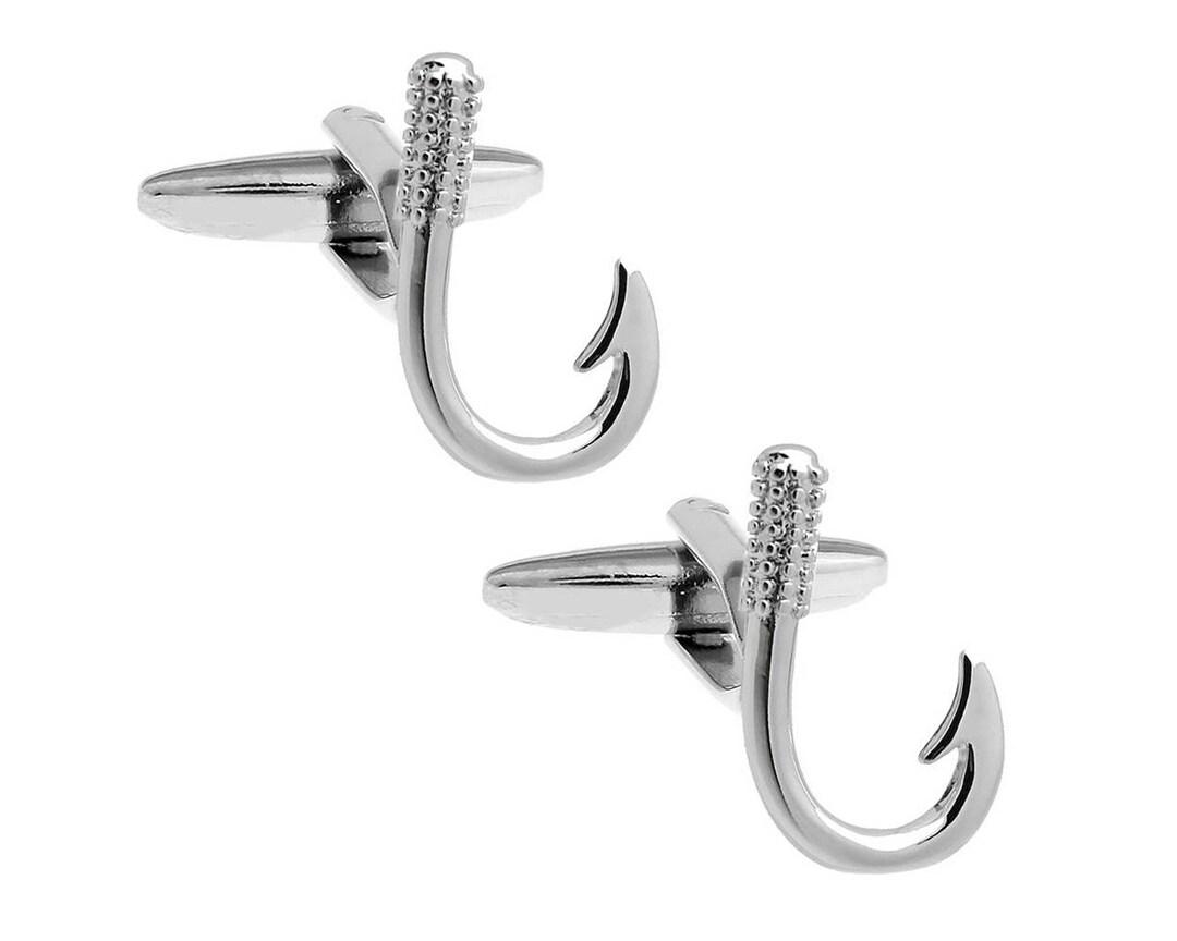 Detailed Fishing Hook Cufflinks - Etsy