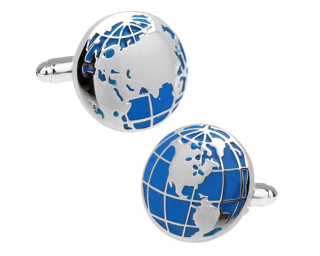 World Map Cufflinks - Etsy