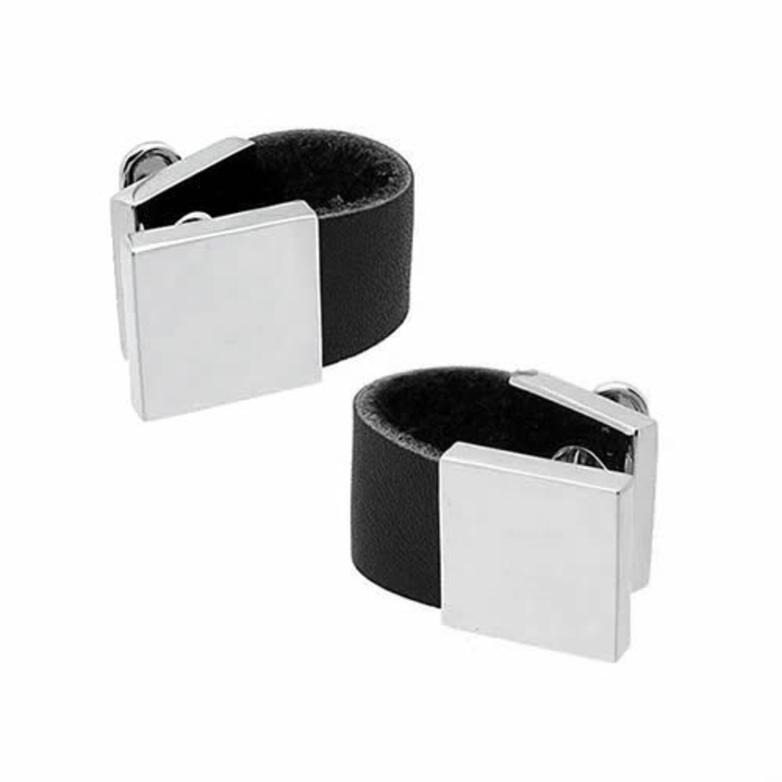 Black Wrap Around Leather Cufflinks - Etsy