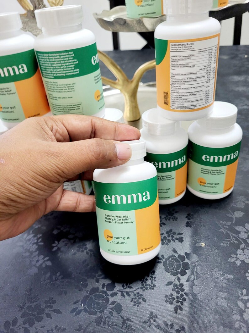 Emma Gut Health Supplement – 60 Capsules | Handmade Wellness Vitamins ...