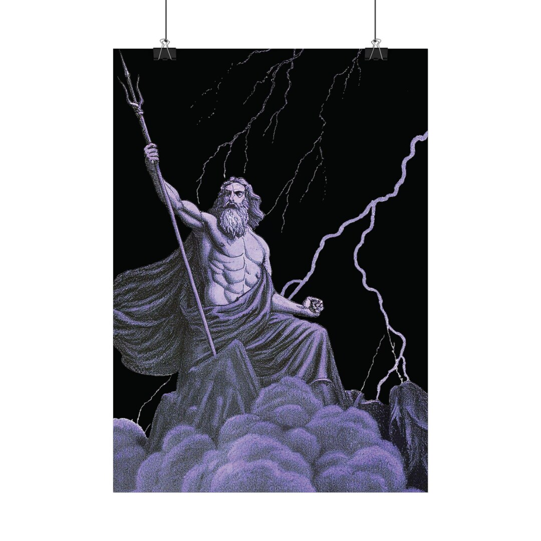 Greek Mythology Posters, Zeus Wall Art, Mythical Gods Print, Mythology ...