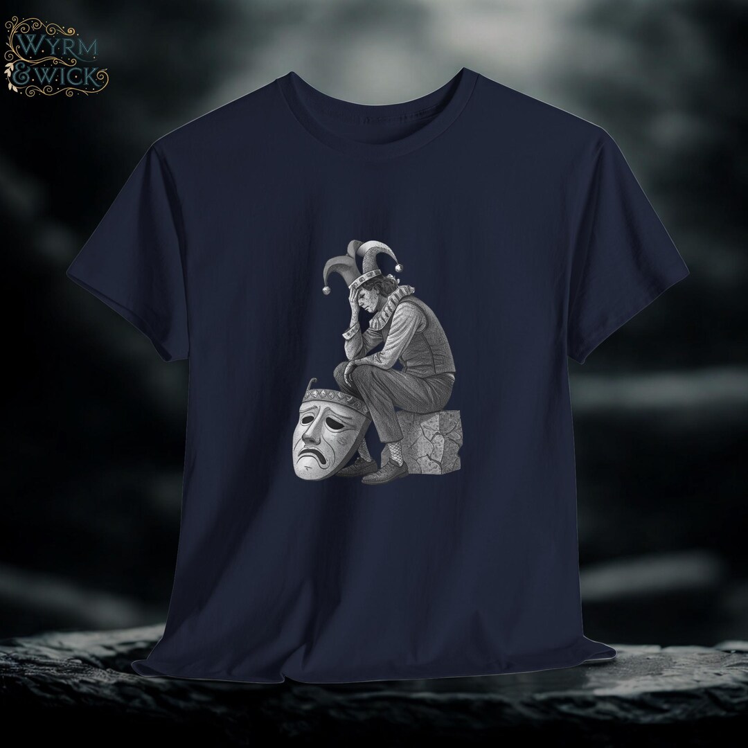Crying Jester Tee, Medieval Fantasy Castlecore T-shirt, Unisex Graphic ...