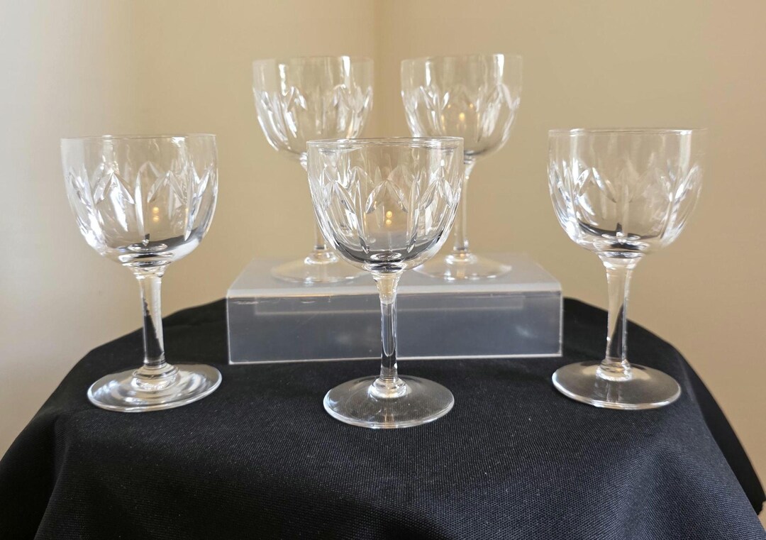 5 Rare Art Deco 1930s/1940s Stuart Glass Champagne Couples / Cocktail ...